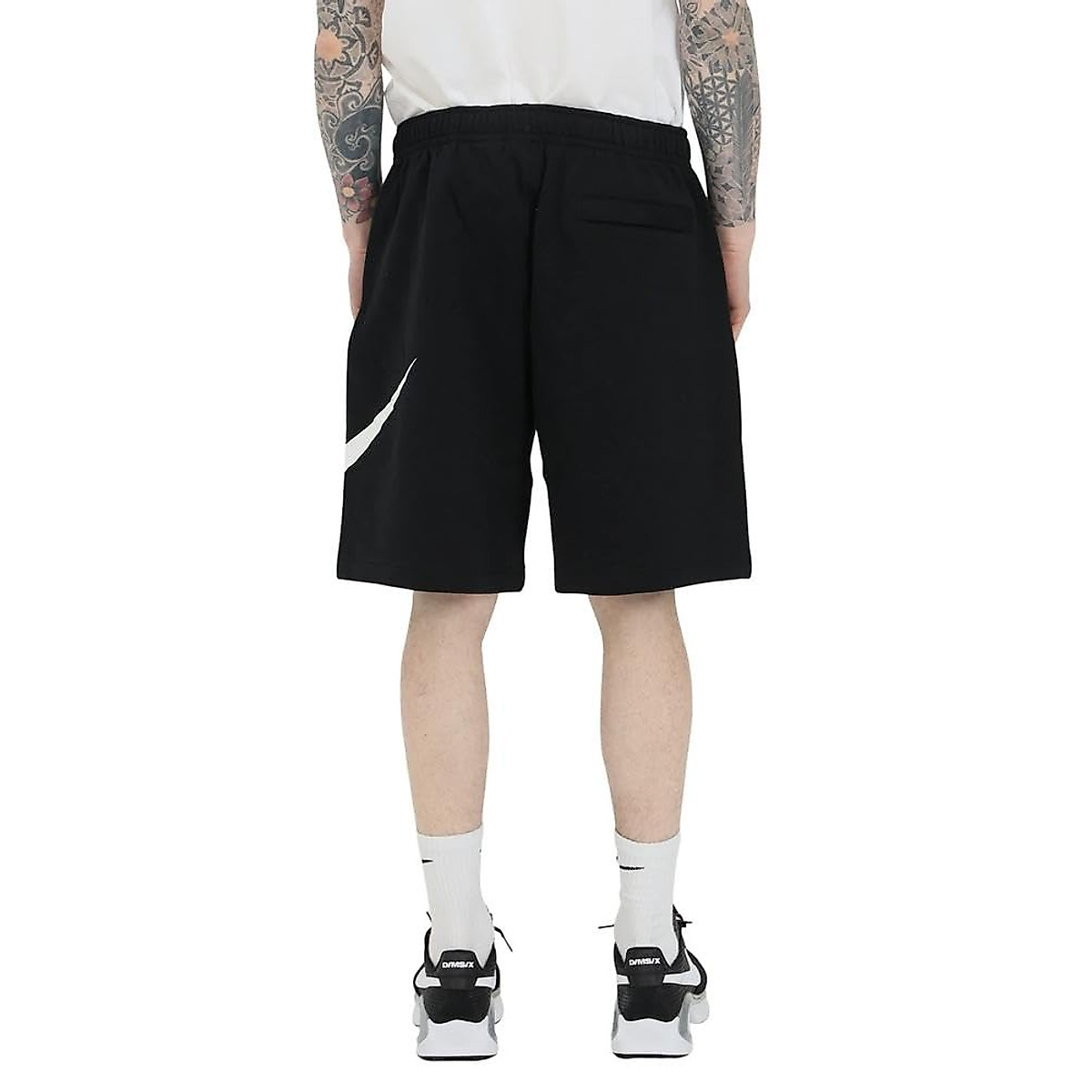 Nike Men's Sportswear Club Short Basketball Graphic, Black/White/White, Small