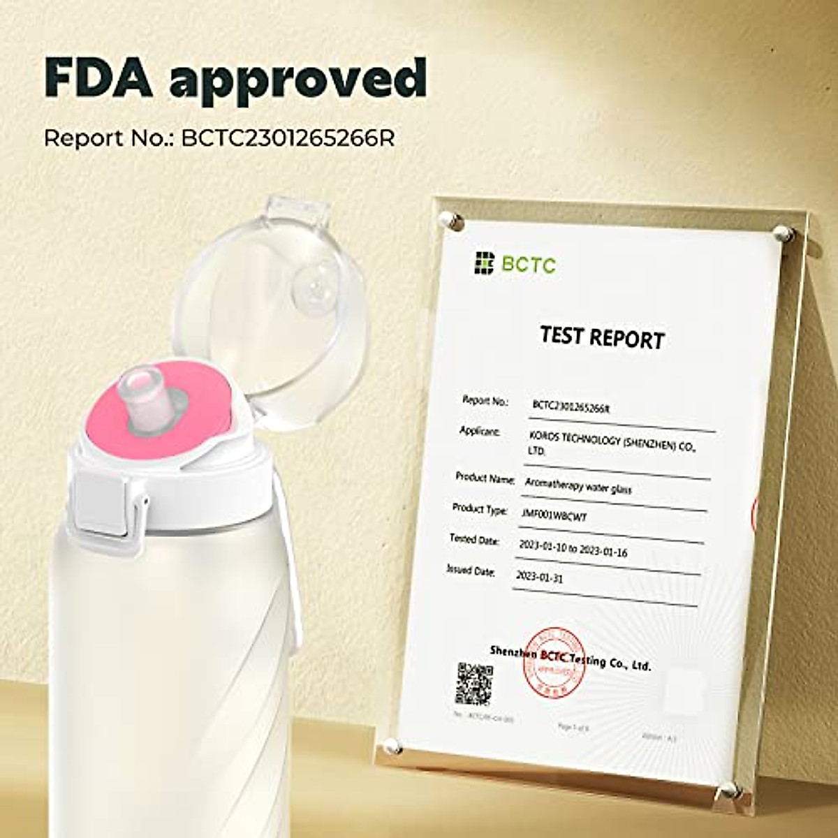 JMEY Water Bottle with Flavor Pods, 32oz/500ml Scented Water Bottle with Straw, BPA-Free and Leakproof Flip Top Sports Water Cup for Men, Women & Kids