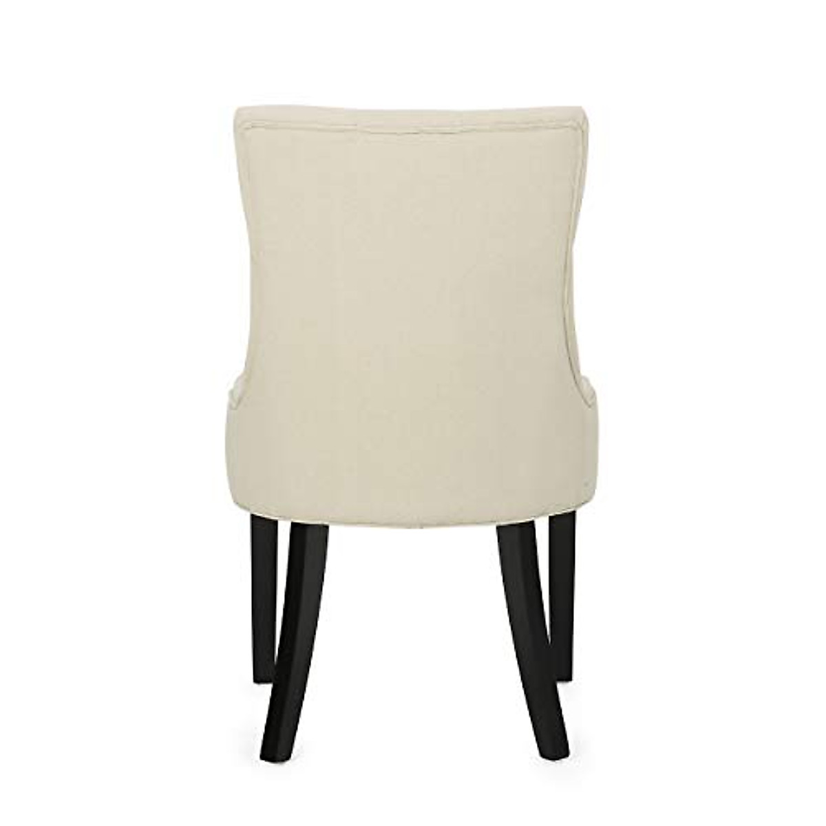 Christopher Knight Home Gwendolyn Contemporary Tufted Fabric Dining Chairs (Set of 4), Beige, Espresso