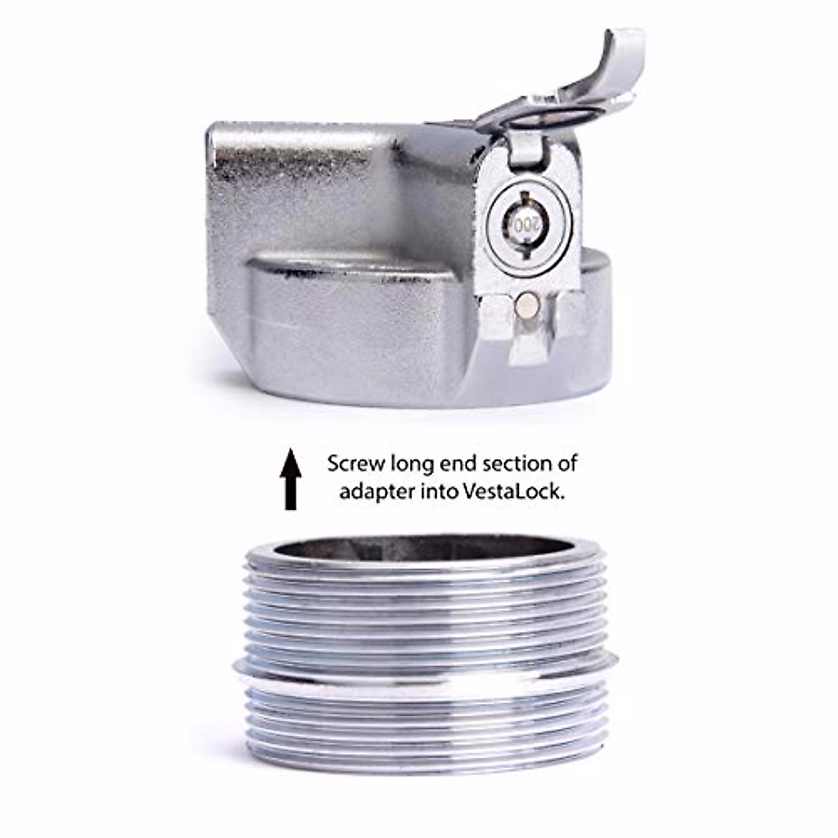 Flow Security Systems | VersaLock | Vented Locking Fuel Tank Cap | For Transfer Tanks & Above Ground Commercial Tanks | Prevents Theft & Secures Fuel Tanks | Includes Adapter | FSS 754