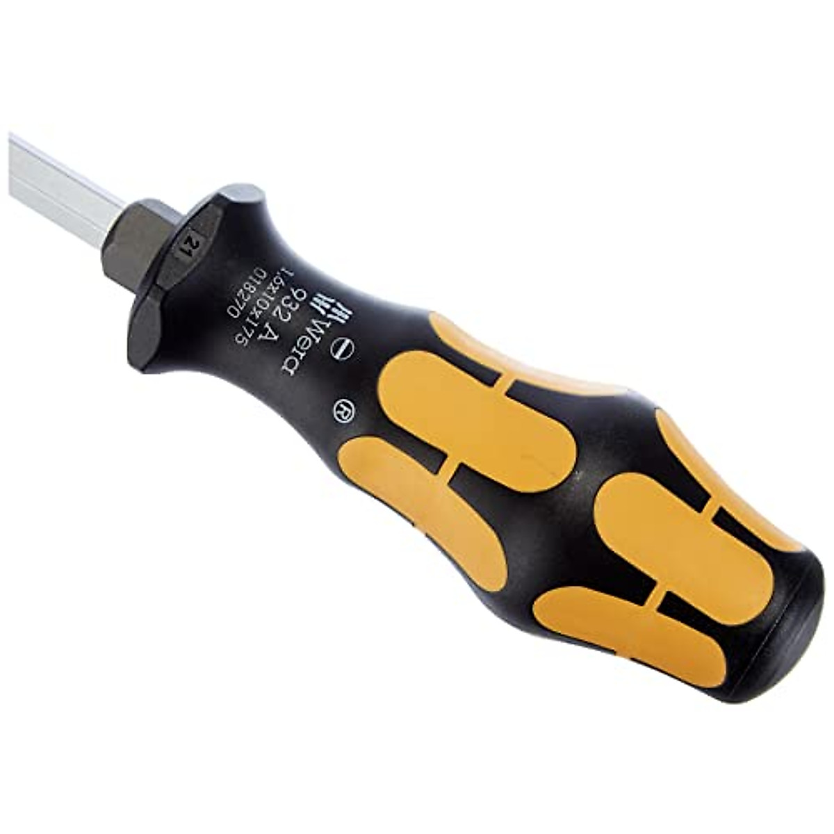 Wera 05018270001 Kraftform Plus 932 A Slotted Screwdriver, 10mm Head, 7" Blade Length