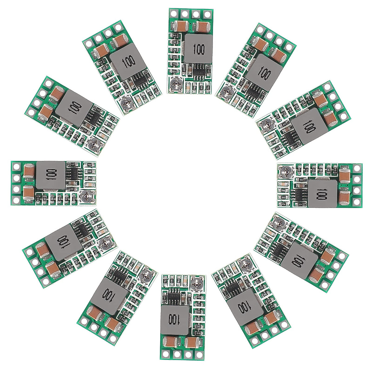 Alinan 12pcs Step-Down Power Supply Module Mini DC-DC 12-24V to 5V 3A Voltage Buck Converter Adjustable 1.8V 2.5V 3.3V 5V 9V 12V