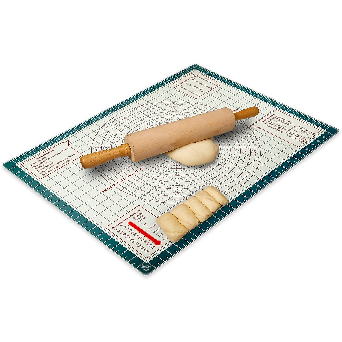 Tempered Glass Baking Board/Cutting Board with Measurements Of 26" x 18" Inch, Non-Stick Dough Rolling Board ( Board size 28.5" X 20.5" )