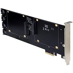 SEDNA - PCI Express (PCIe) Quad 2.5 Inch SSD/HDD Mounting Adapter (with Built in Power Circuit, no Need SATA Power Connector,), SSD/HDD not Included