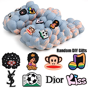 Bubble Slides for Women/Men, Massage Bubble Slippers, Funny Bubble Shoes, Unisex Breathable Beach Sandals, Non-slip Spa Slippers, Home Bedroom Shower Trendy Ball Slippers, Soft Pillow Stress Relief