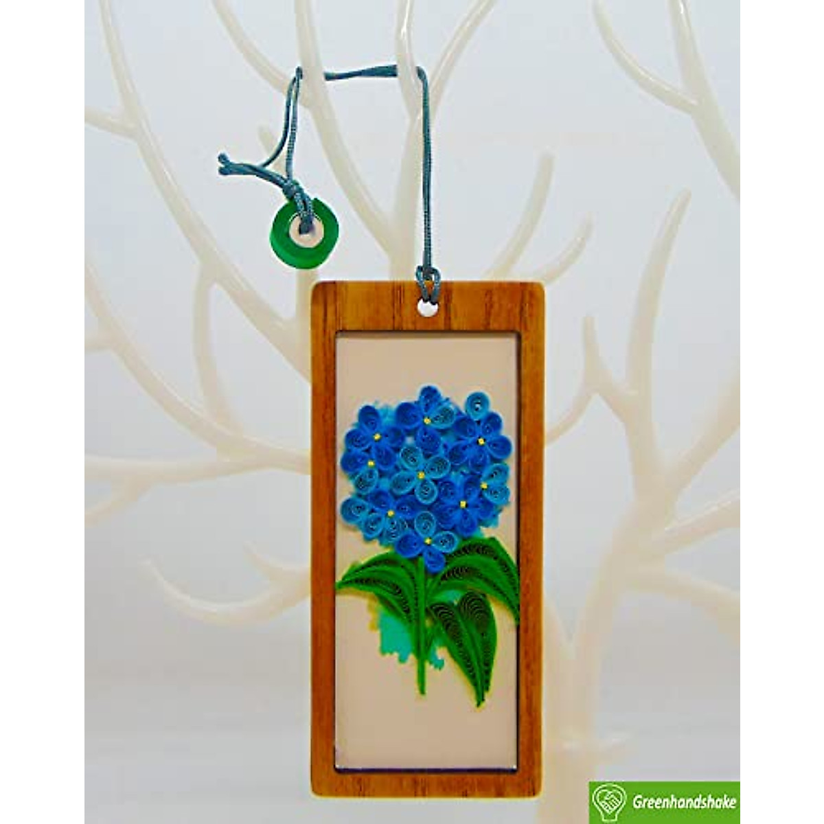 Beautiful Quilled Ornament Doubling as a Bookmark Collection, Thick and Stylish! Great Gifts for Friends, Family, Mothers Day, Christmas, Valentine, Teachers, Students (Hydrangea Bouquet)