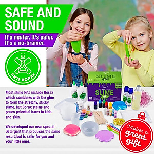 Discovering DIY Slime Kit for Girls and Boys - 52-Piece Slime Making Kit for Kids w/Craft Supplies - Makes Unicorn, Cloud, Butter, Galaxy, Mermaid and Slime for Kids