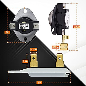 [UPGRADED] Ultra Durable 279816 & 3977767 & 3392519 & 3387134 Complete Dryer Kit by BlueStars - Compatible with Whirlpool Dryers - Replaces 3399693 WP3977767VP PS345113 AP6008325 WP3977393 3399848