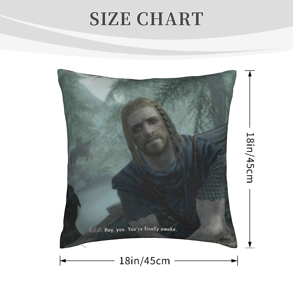 ZHUHOO You're Finally Awake Bedroom Couch Sofa Square Pillow Case Home Decorative Throw Pillow Covers 18x18 Inch