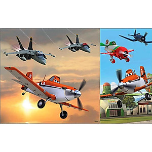Spin Master Games Planes 7 Wood Puzzles in Wooden Storage Box (Styles Will Vary)