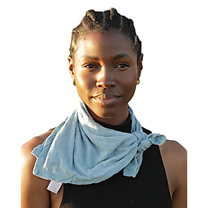 Pang Wangle Bug Repellent Bandana with Odorless Insect Shield® Technology, Eco-Friendly Recycled Cotton Made in The USA, Perfect for Gardening, Hiking, or Just Enjoying The Outdoors (Faded Denim)