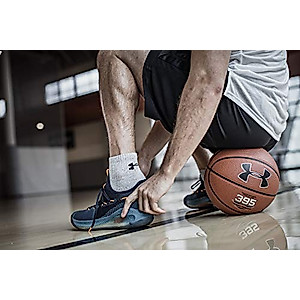 Under Armour Adult Training Cotton Quarter Socks, Multipairs , Black (6-Pairs) , Large