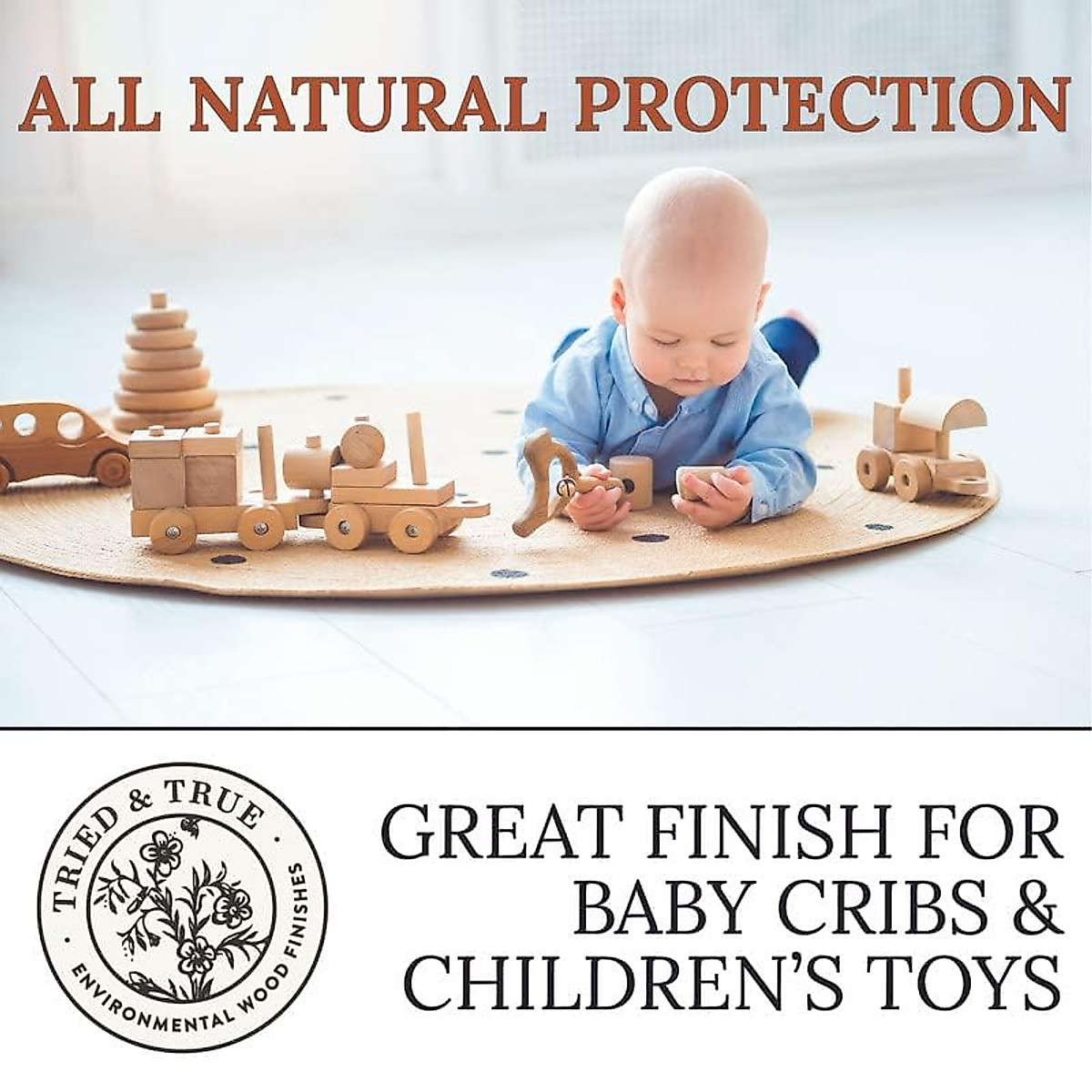 Tried & True Original Wood Finish, 8 oz. - Linseed Oil & Beeswax Blend, Ideal for All Woodwork, Long-Lasting Durability, Food Safe Sealer, Non-Toxic Wood Finish