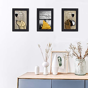 Sherbo 5x7 Wooden Picture Frames Set of 2 Display Pictures With Mat And Acrylic Sheet Clear Cast Plexiglass for wall decor table and Wall Mounting Photo Frames,Black (2, 5x7)