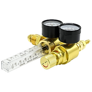 OYHBO Argon MIG TIG Flow Meter CO2 Regulator Welding 2 Gauges Gas Regulator Gas-saving CGA580 Welder