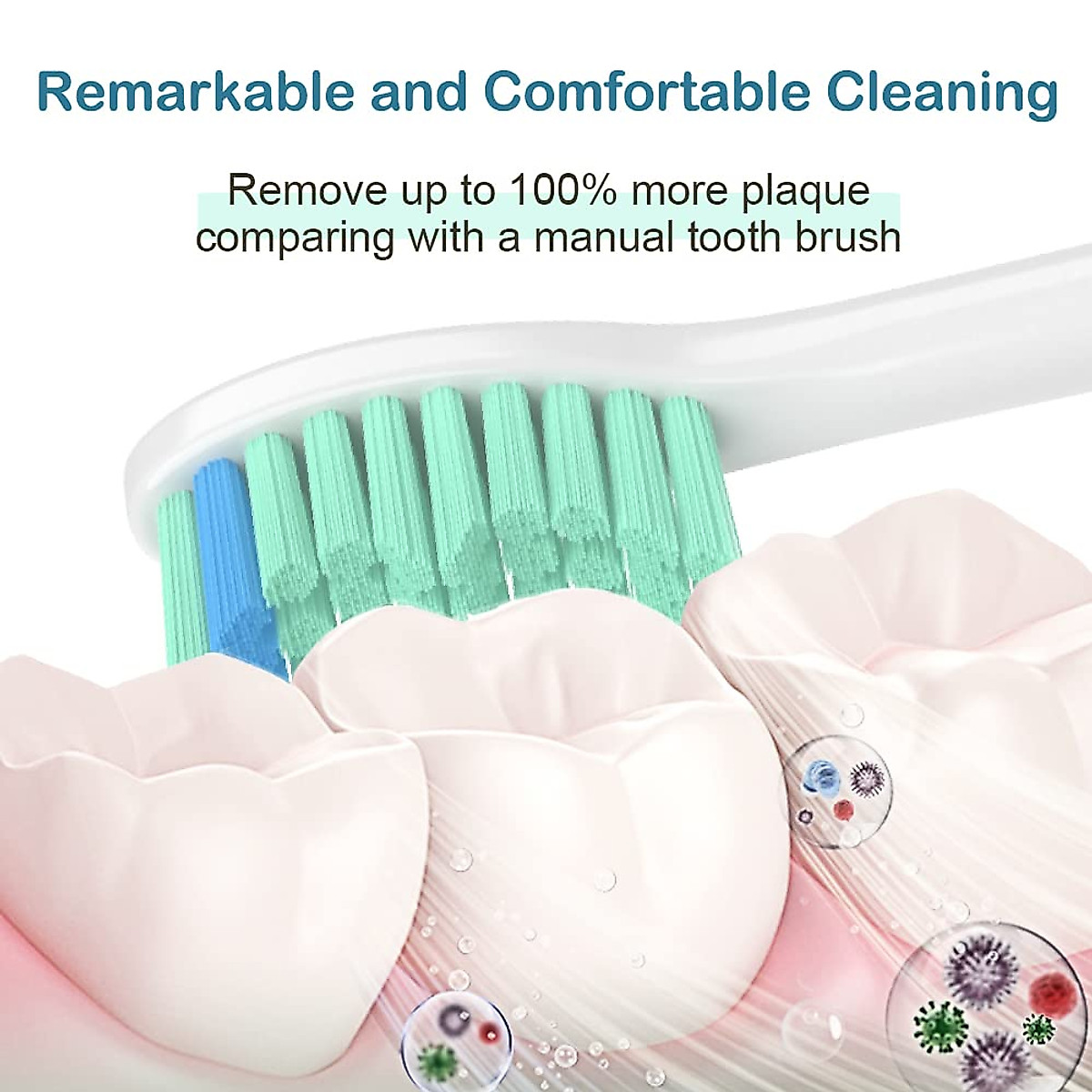 Relax Artist Replacement Toothbrush Heads for Deep Cleaning, Compatible with Phillips Sonicare Electric Tooth Brushes, Fit for E-Series, Essence, Xtreme, Elite, Advance