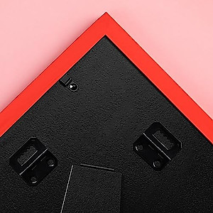 eletecpro 11x14 Picture Frame Made of Solid Wood and HD Glass Colourful Frame Display 8x10 Photo with Mat or 11x14 without Mat Home Decor for Wall and Tabletop Red 1 Pack