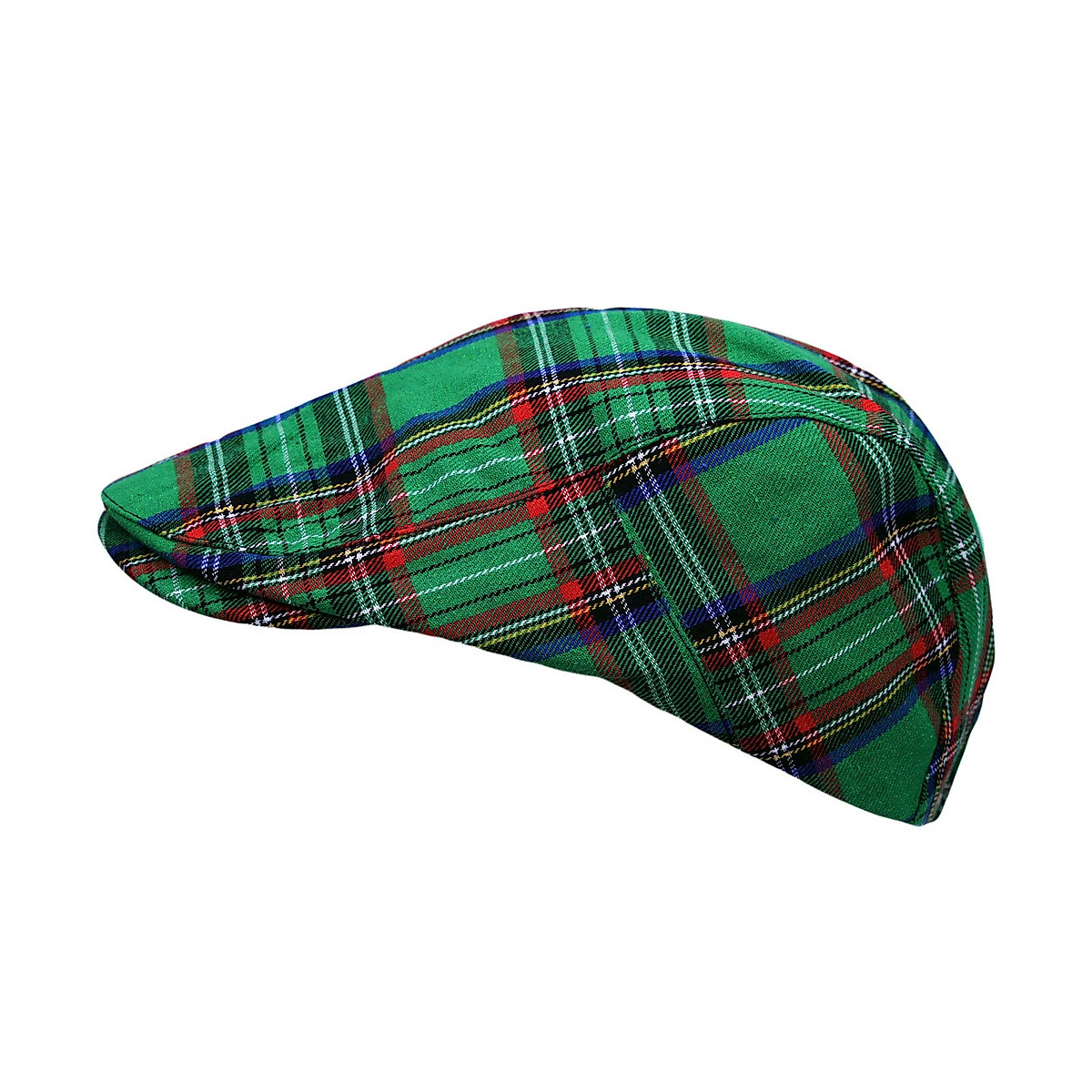 WITHMOONS Newsboy Flat Cap Tartan Check Plaid Outdoors Beret Hat YZ30078 (Green)
