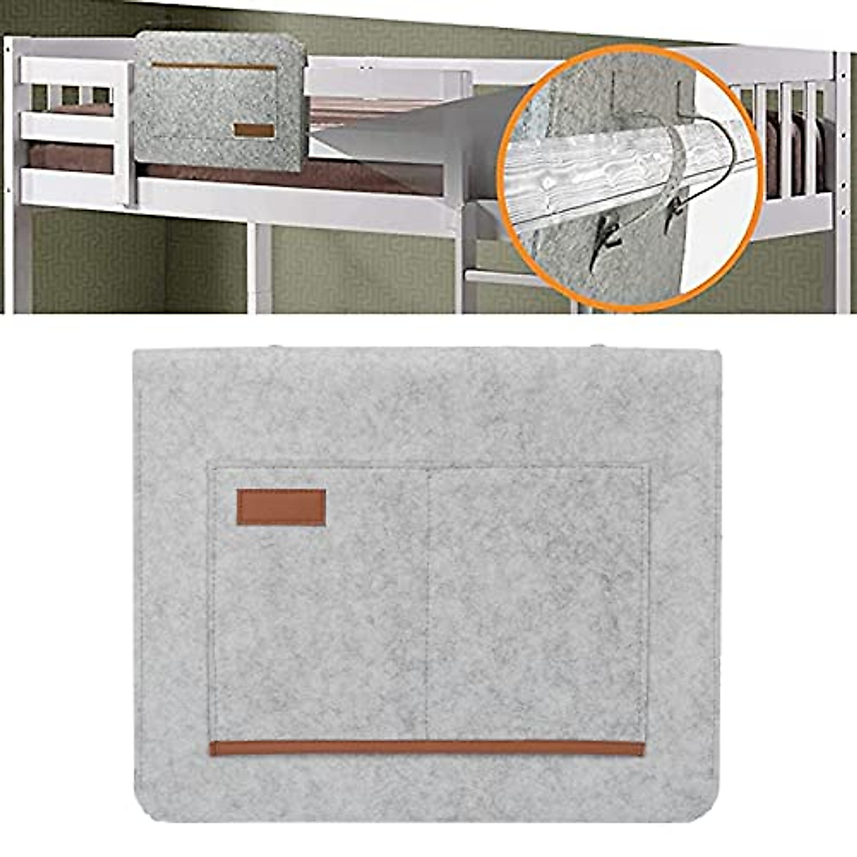 Eulbevoli Bedside Storage Organizer, Large‑Capacity Bedside Hanging Holder for Dormitory Rooms for Families