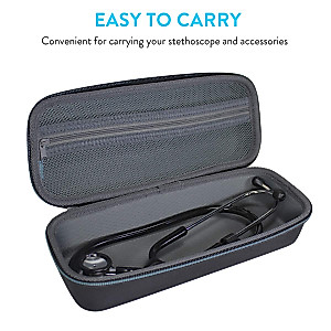 TUDIA Hard Storage Carrying Case Bag for Cardiology Stethoscope and Nurse Accessories Compatible with 3M Classic III, Lightweight II S.E, Cardiology IV Diagnostic