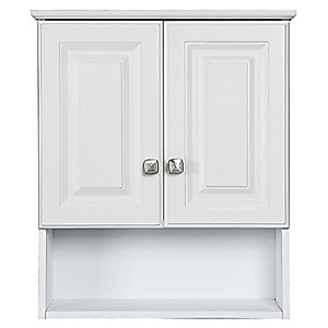 Design House Wyndham Bathroom Wall Cabinet 2-Door, 1-Shelf, 22 x 26, White