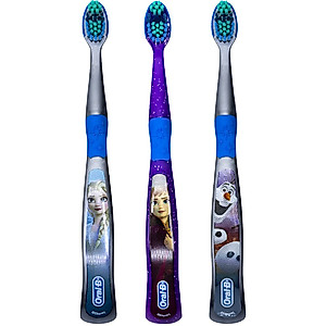 Oral-B Disney Frozen Toothbrush, 3+ YRS, Extra Soft (Characters Vary) - Pack of 3
