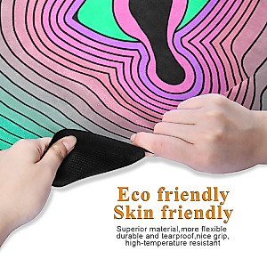 GOODOLD Trippy Melting Eye Yoga Mat Non-slip Eco Friendly Yoga Towel Exercise Indoor Outdoor Gym Pilates With Storage Bag for Women Men, 71 x 26inch