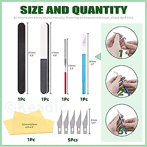 Keadic 37Pcs Model Tool Paint Kit Includes Professional Gundam Model Basic Tools, Painting Stand Base Holder and Alligator Clip Sticks Modeling Tools for Airbrush Hobby Model Building Parts Assemble