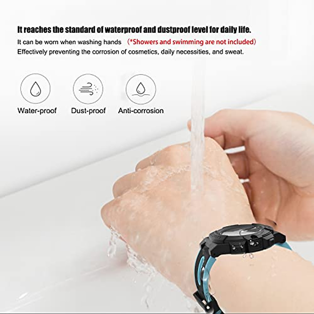 AirTag Wristband Kids-Full Protective Anti-Scratch Air tag Bracelet for Kids,Lightweight Soft Silicone Band +TPU AirTag Case with Built-in Protective Film for Apple AirTag