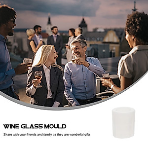 Hemoton Silicone Molds 10Pcs Silicone Shot Glass Mold Glass Ice Cubes Ice Tray Resin Bottle Mold for DIY Cupcake Fondant Ice Cream Desserts Soap Decoration White Resin Molds