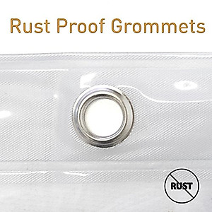 Sweet Home Collection 10 Gauge Vinyl Shower Curtain 72" x 72"