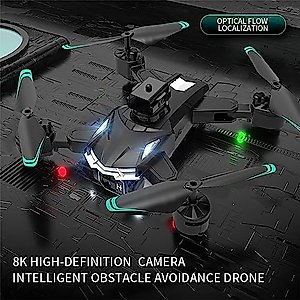 LNATOVI 2023 New FPV Camera Drone - Gesture Control & User-Friendly for Beginner & Multifunctional & Unlimited Enjoyment & Cool Light (BK)