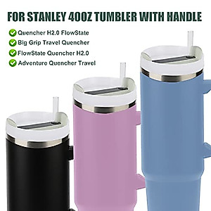 2pcs Tumbler Replacement Lids for Stanley Tumblers, No Leakage Tumbler Cup Lids Accessories for Stanley Quencher H2.0 40oz with Handle, for Adventure Quencher Travel Tumbler 40oz (Green)