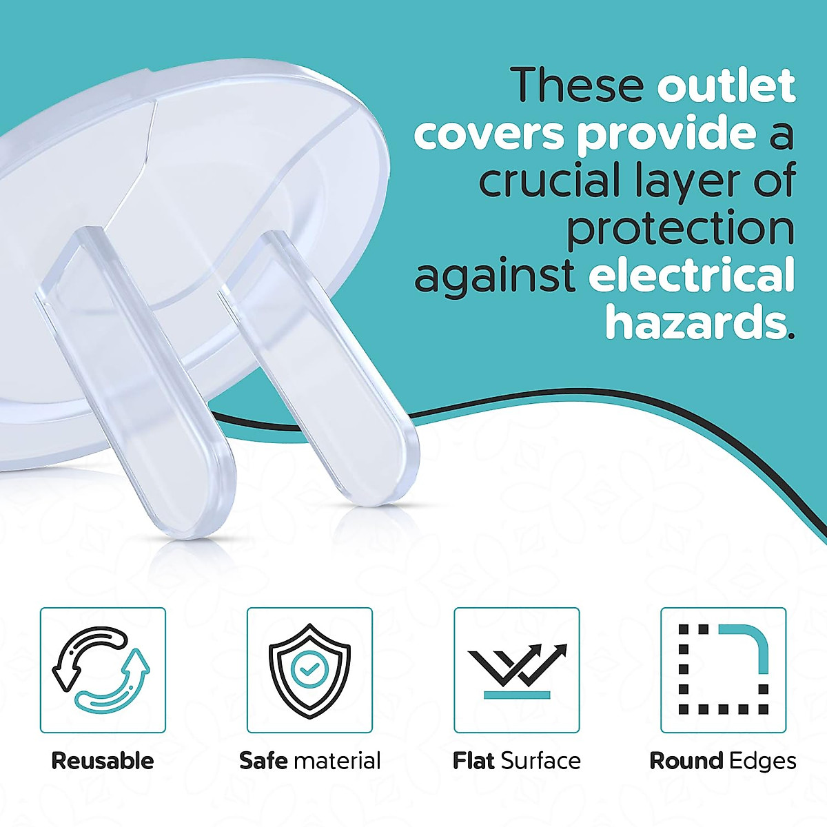 KP KOOL PRODUCTS Plug Covers for Electrical Socket Outlets Covers for Baby Proofing - Safety Plug Covers for Child's Protection - Pack of 40