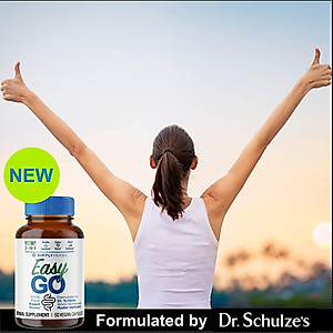 Dr. Schulze's Easy GO Bowel Mover - Formulated Gentle Laxative, Colon Toner & Stool Softener | 100% Plant Natural Bowel Cleanse - Promotes Regular & Complete Bowel Movements - 50 Count Vegan