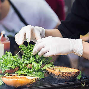 TRONEX 1000 Pcs XS - XL Natural Rubber Latex Disposable Gloves Powder-Free Textured Food Safe White XL - XS Latex Gloves