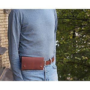 Bovine Leather Case for Microsoft Surface Duo 2, Cover Holster, Fanny Pack