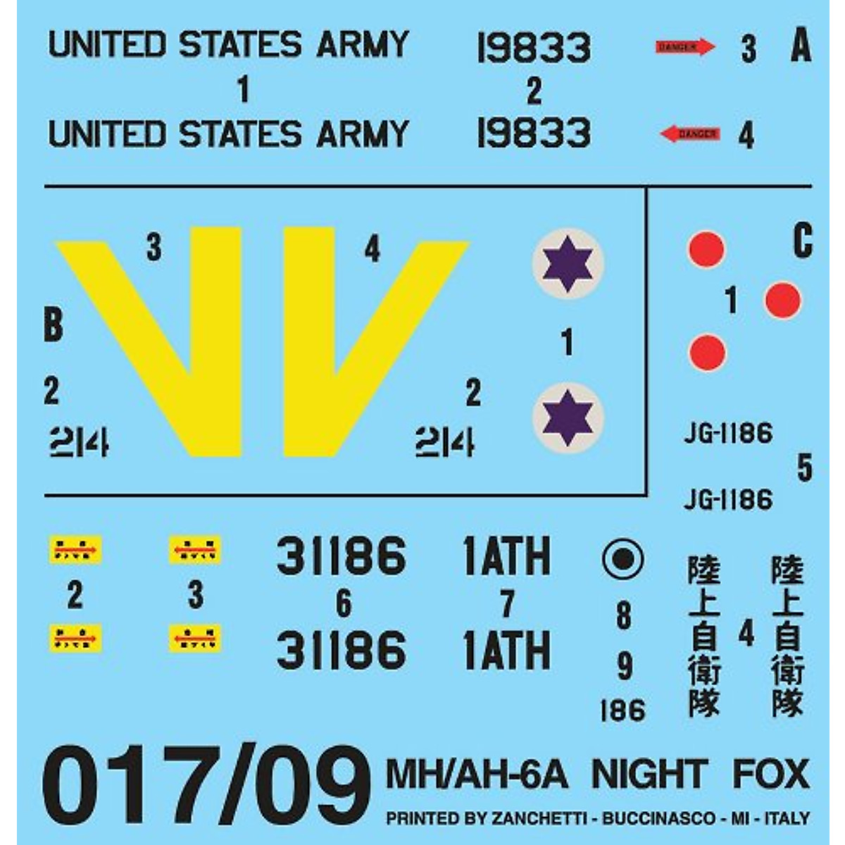Italeri Models Ah-6 Night Fox Model Kit