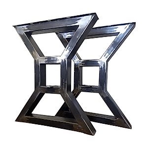 Metal Table Legs, X-Beam Style - Any Size and Color