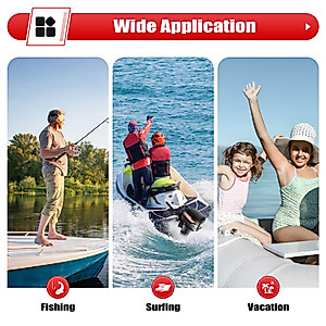 awolsrgiop 2 Stroke 18HP Outboard Motor Gas-Powered Water Cooling Boat Engine Long Shaft Tiller Control 246CC Heavy Duty Fishing Boat Kayak Engine Outboard Motors Boat Engine Motor