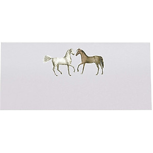 Two Horses Place Cards, Set of 25, Pre-cut and Scored - Wedding, Party, Dinner, and Special Events - Made in the USA