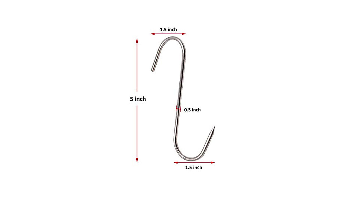 Heavy Duty S Hooks for Meat Hanging | 20PC Set