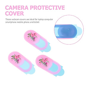 Mobestech Webcam Cover 3pcs Security Pattern Sliders Slide Blocker Laptop Desktop for Cover Computer Webcam Privacy Web Slide, Phone, Tablet Camera Slider Protection Webcam Cover Slider