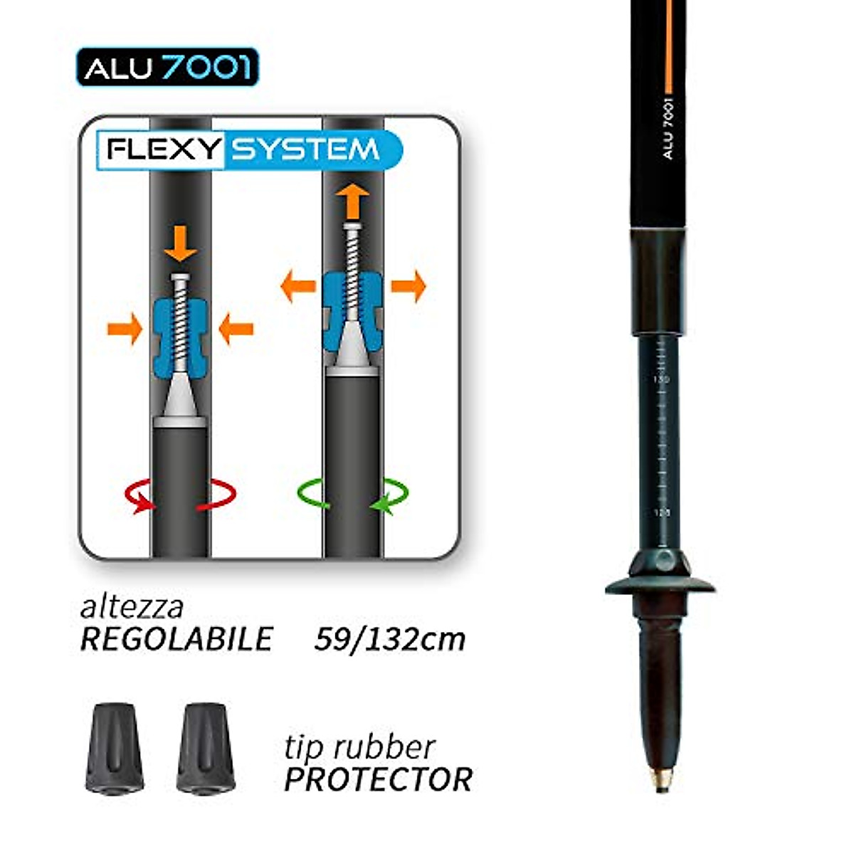 Fizan Compact 3 Trekking Poles – 5.6 oz Ultralight, Backpacking, Thru Hiking Poles, Adjustable, Collapsible, Customized Fit, EVA Grips, Aluminum Walking Sticks (Compact 3 / EVA/Pink)