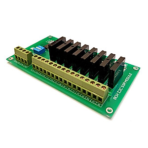 8 Channel I2C Interface Bus Solid State Relay Module for Arduino Raspberry PI and All Mic, AC Voltage Frequency Range 50…60Hz, AC Controlling Voltage Range 100…240VAC Long Life Quite Relay