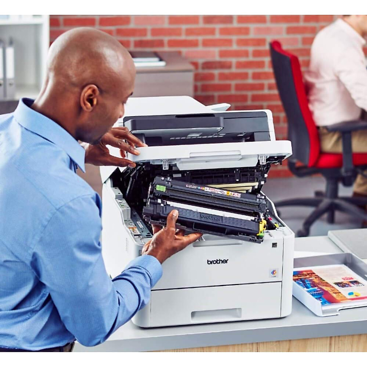 Brother MFC-L3770CDW Color All-in-One Laser Printer with Wireless, Duplex Printing and Scanning (Renewed)