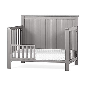 Child Craft Calder 4-in-1 Convertible Crib, Baby Crib Converts to Day Bed, Toddler Bed and Full Size Bed, 3 Adjustable Mattress Positions, Non-Toxic, Baby Safe Finish (Brushed Pebble)