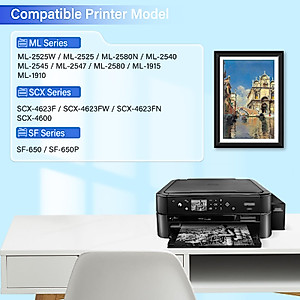 SuperInk Compatible Toner Cartridge Replacement for Samsung 105 MLT-D105L 105L MLTD105L Use with ML-2525 ML-2525W ML-2545 ML-1915 SCX-4623F SCX-4623FN SF-650 Printer (Black, 1 Pack)