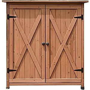 MUWIZ Outdoor Storage Shed, Storage Shed and Tool Shed Gardening Tools, Outdoor Storage Box, Garden Rainproof Box, Table Waterproof Sunscreen Farm Tools