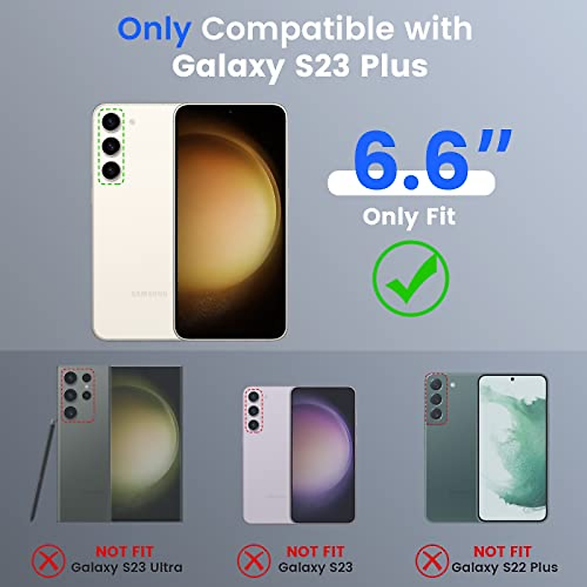 VEGO for Galaxy S23 Plus Case, Samsung S23 Plus Case with Stand & Slide Camera Cover Magnetic Absorption, Microfiber Lining 4 Corners Sponge Cushion Shockproof Case for Galaxy S23 Plus 6.6" - Green